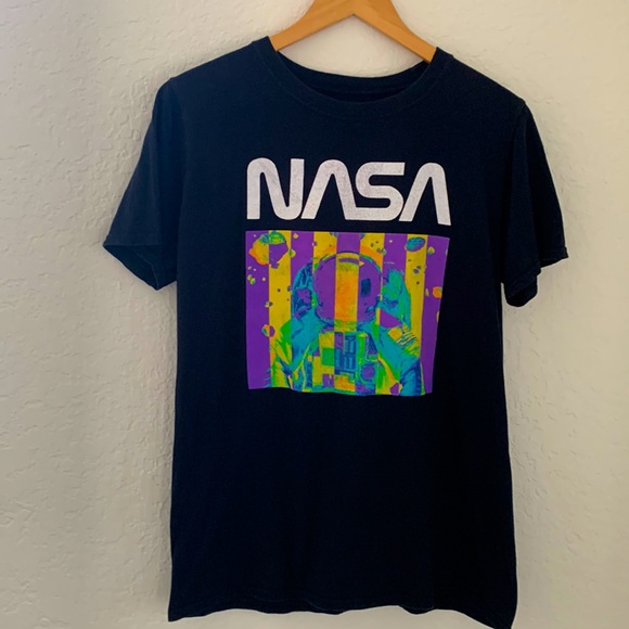 Hyper Space | Shirts | Nasa Logo Black T Shirt Sz M Hyper Space | Poshmark